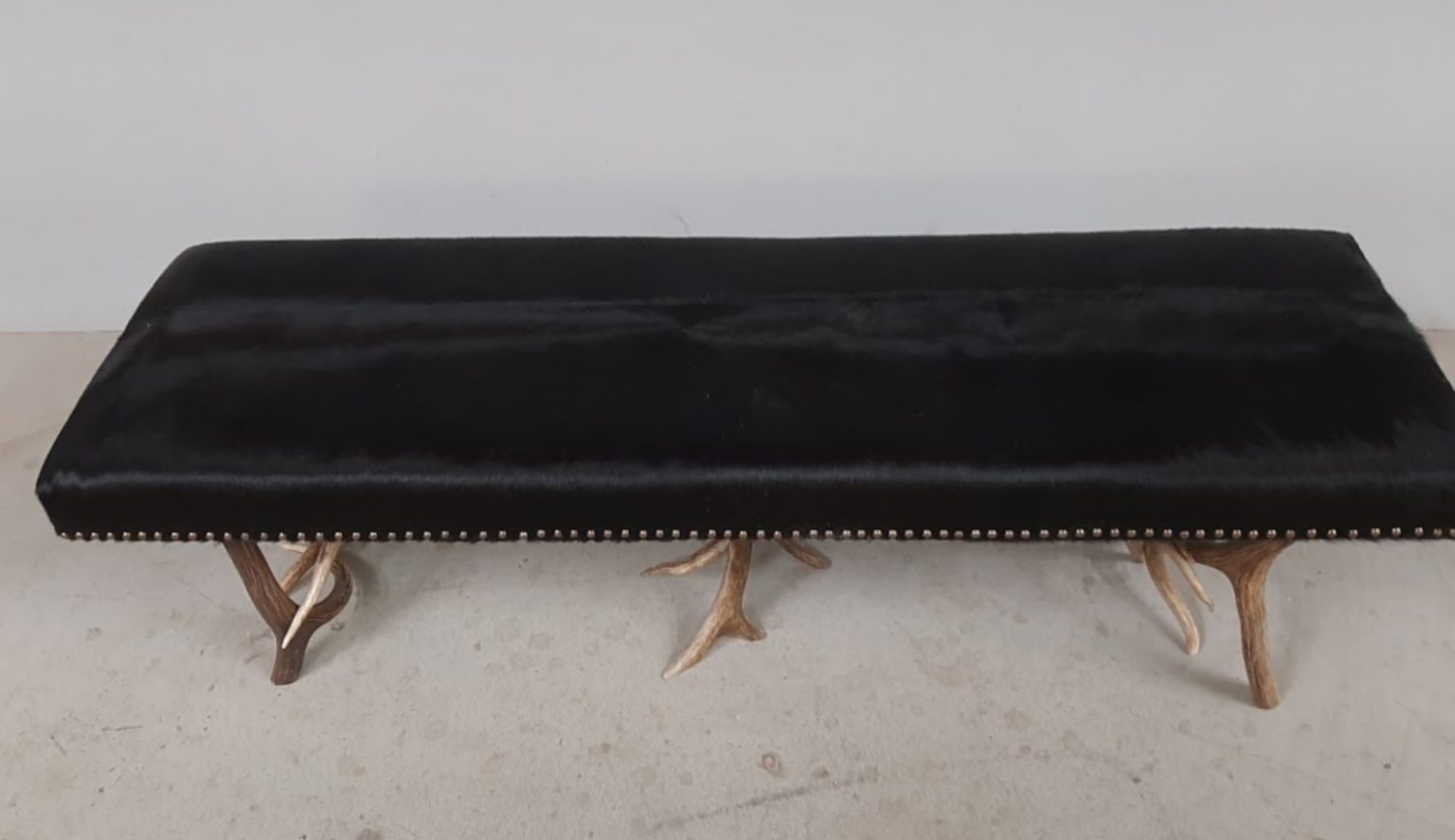 Elk Antler Bench, Leather or Custom Fabric | The Peak Antler Co